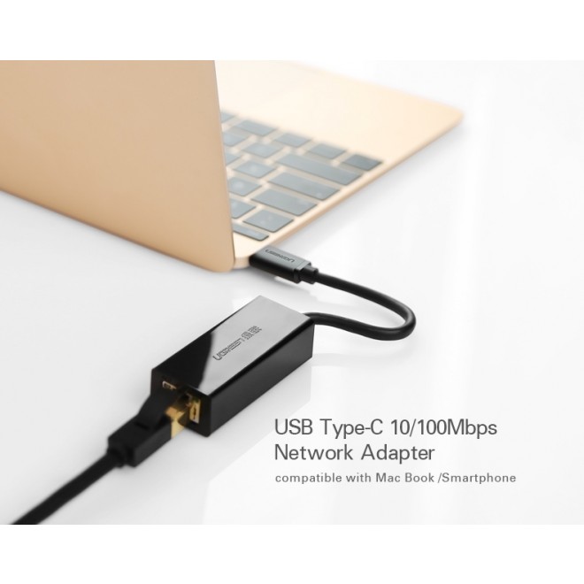 UGREEN 30287 USB-C 10/100Mbps Ethernet Adapter - PowerhousePC