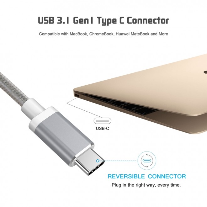 CHOETECH HUB-V02 USB-C to VGA & USB Multiport Adapter - PowerhousePC