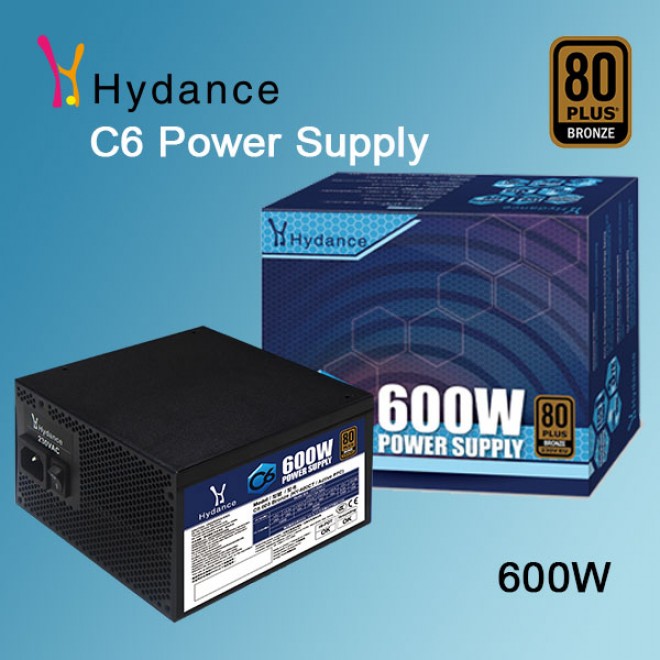 HYDANCE 600w HY-600CT 80plus Bronze Certified PSU - PowerhousePC