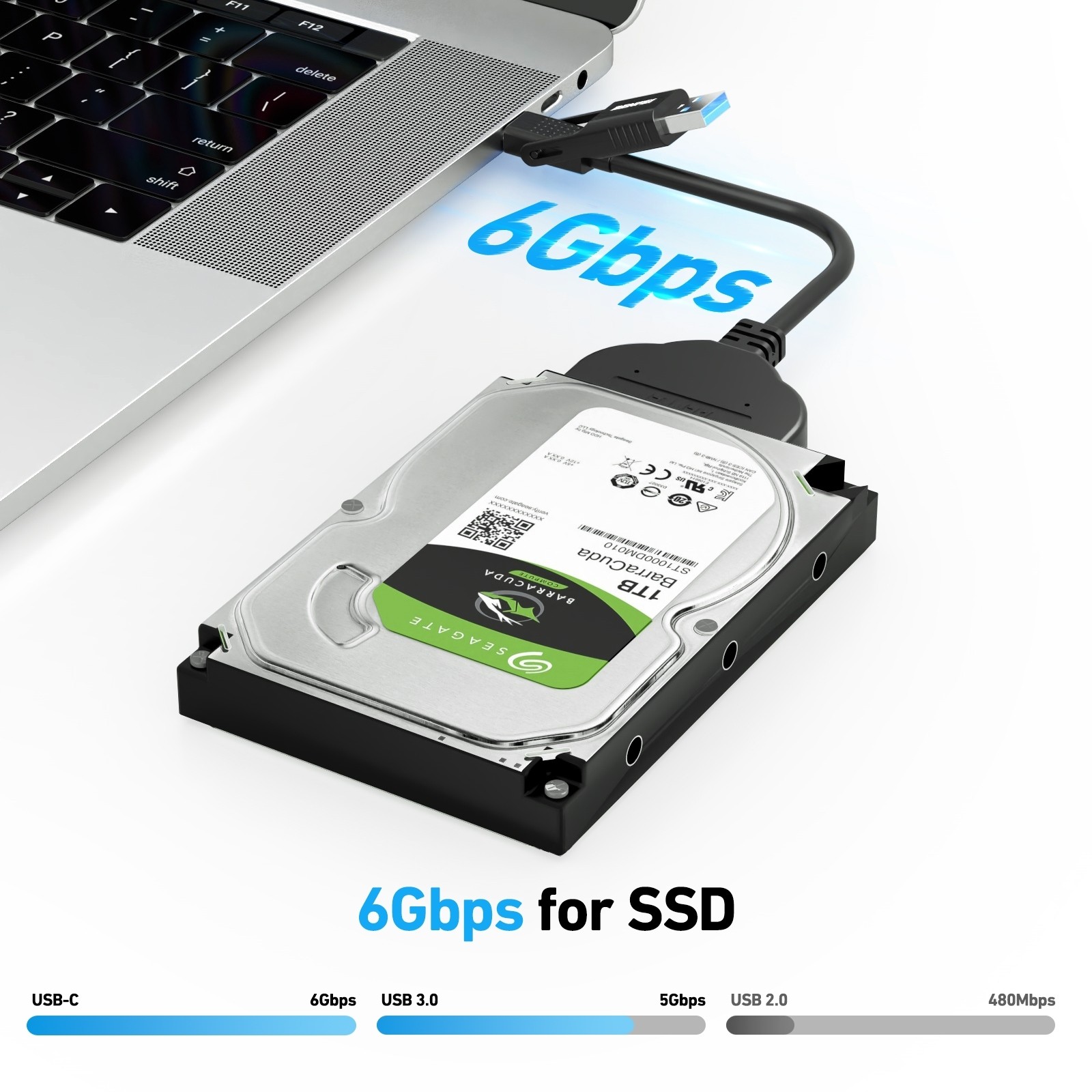 BENFEI 2in1 USB-C/USB 3.0 to SATA III Hard Driver Adapter - PowerhousePC