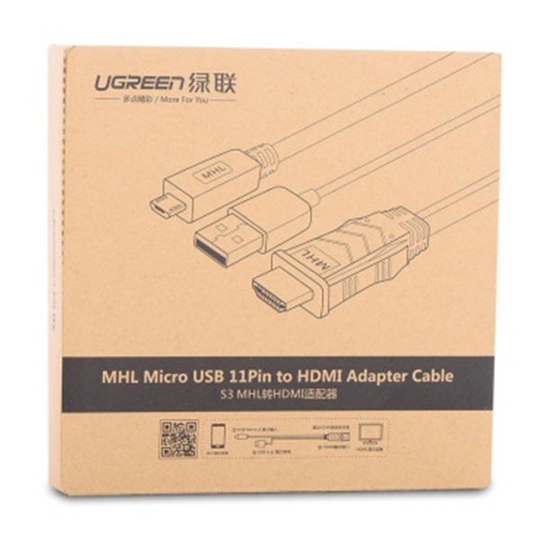 UGREEN MHL Micro USB 11 Pin to HDMI Adater Cable 2M (20139) - PowerhousePC