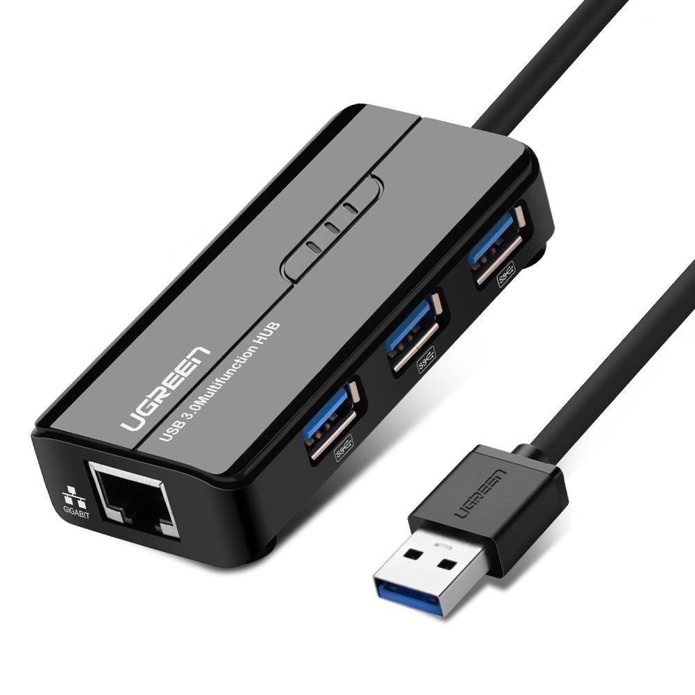 UGREEN USB 3.0 Hub with Gigabit Ethernet Adapter (20265) - PowerhousePC