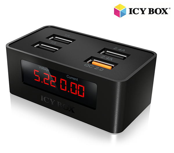 ICY BOX IB-CH403 4-Port USB Fast Charging Device - PowerhousePC