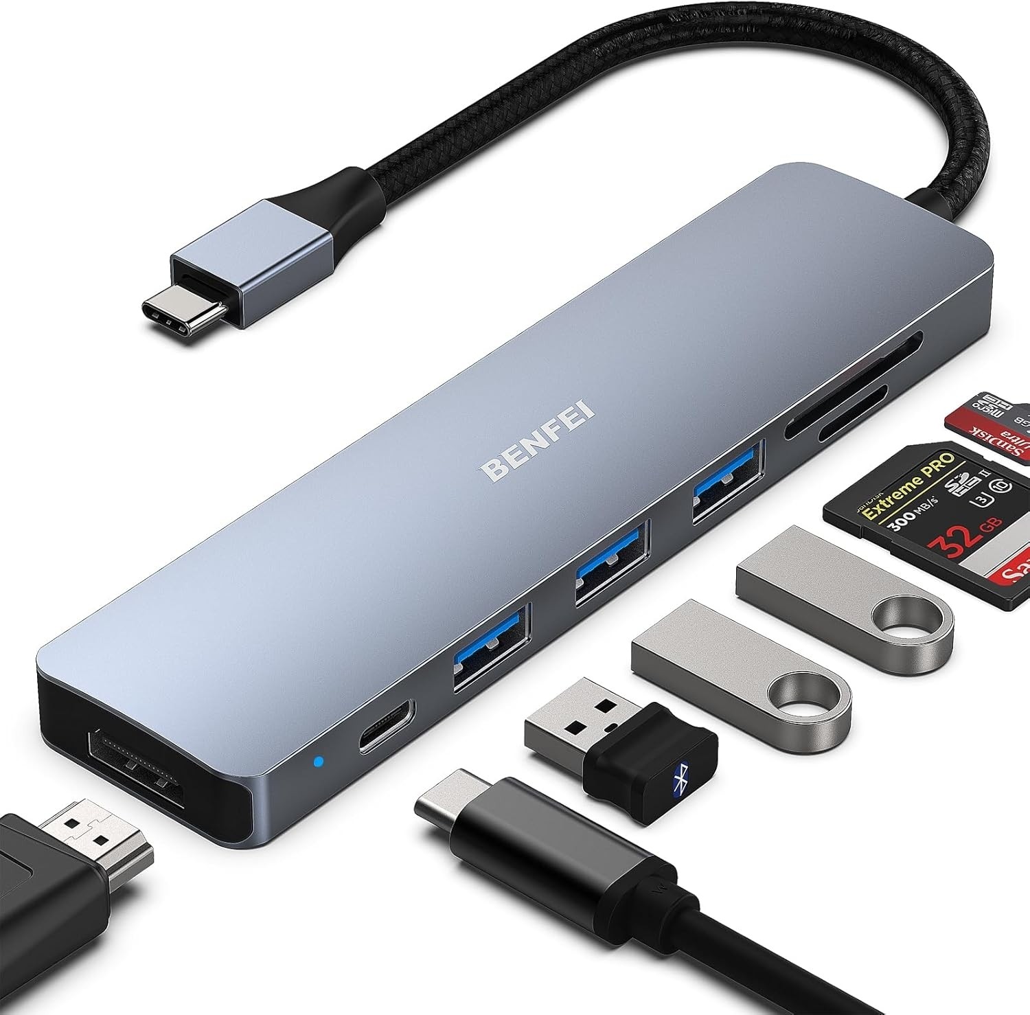 BENFEI USB C HUB 7-in-1 - PowerhousePC
