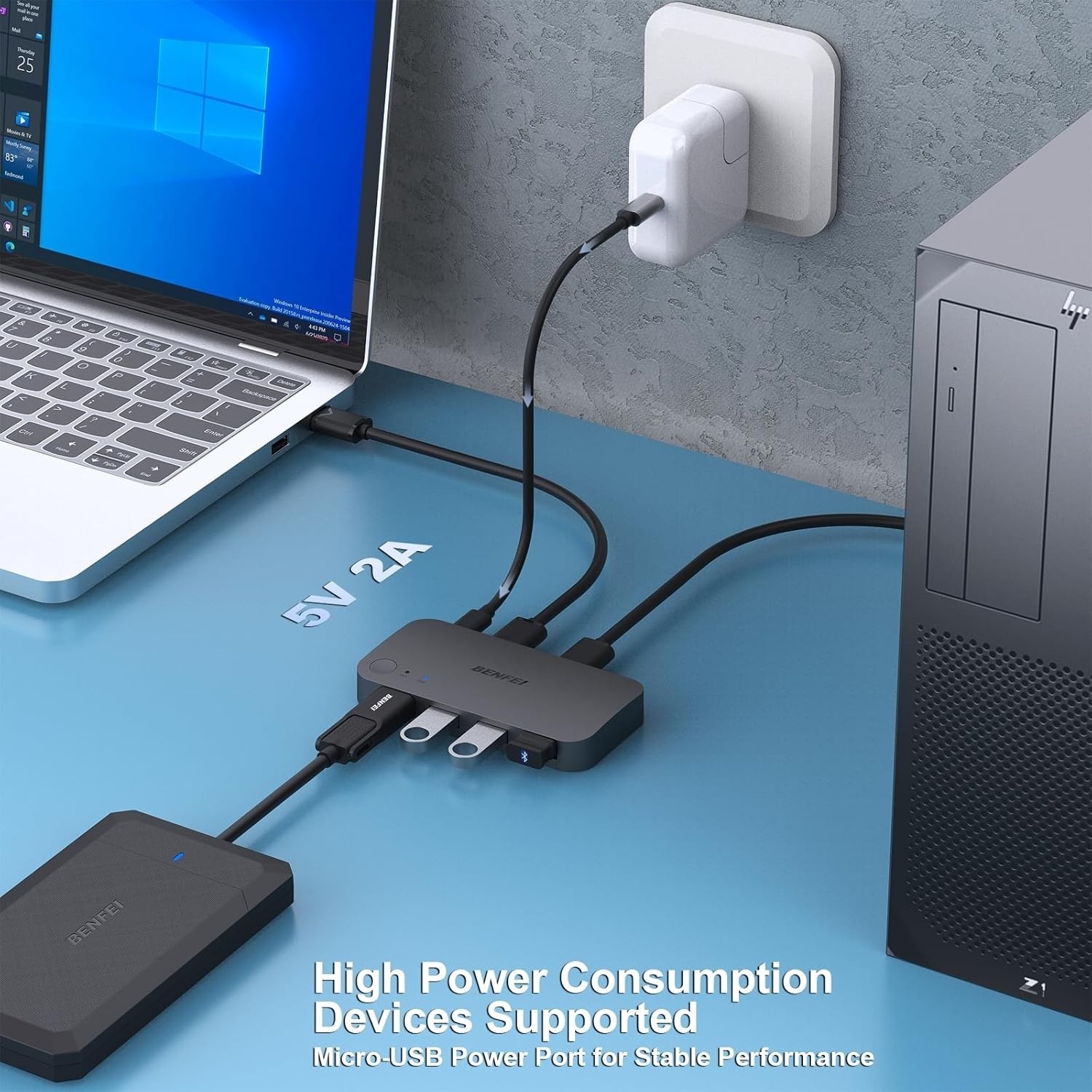 BENFEI 4-port USB 3.0 Switch - PowerhousePC