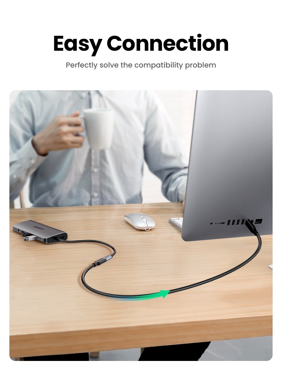 UGREEN 10387 USB-C Extension Cable 1M - PowerhousePC