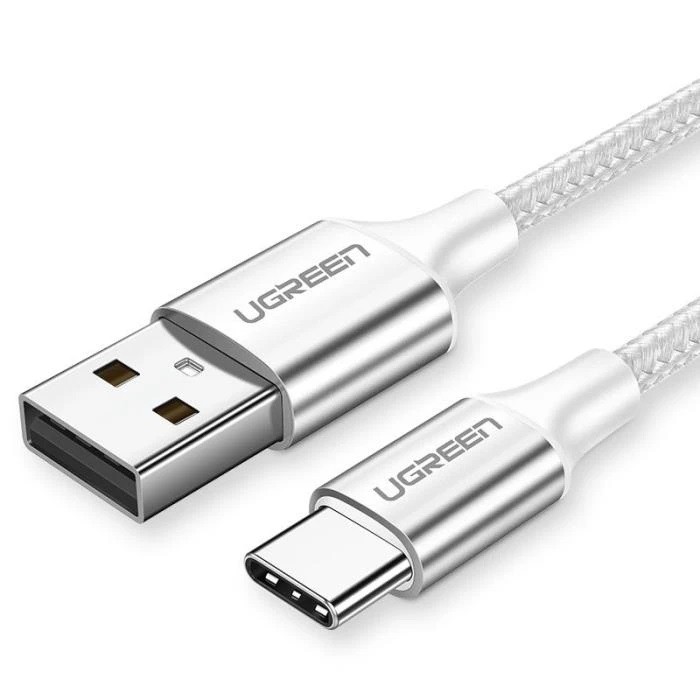 UGREEN 60409 USB-A to USB-C Charging Cable 3M (Silver White) - PowerhousePC