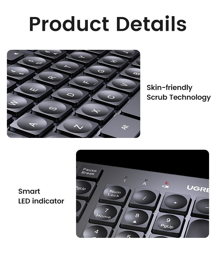 UGREEN 90250 104-Key layout 2.4G Wireless Keyboard - PowerhousePC