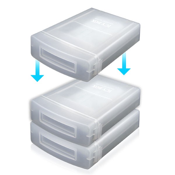 External 3.5" IDE SATA HDD Anti-Static hdd storage Box (Clear ...