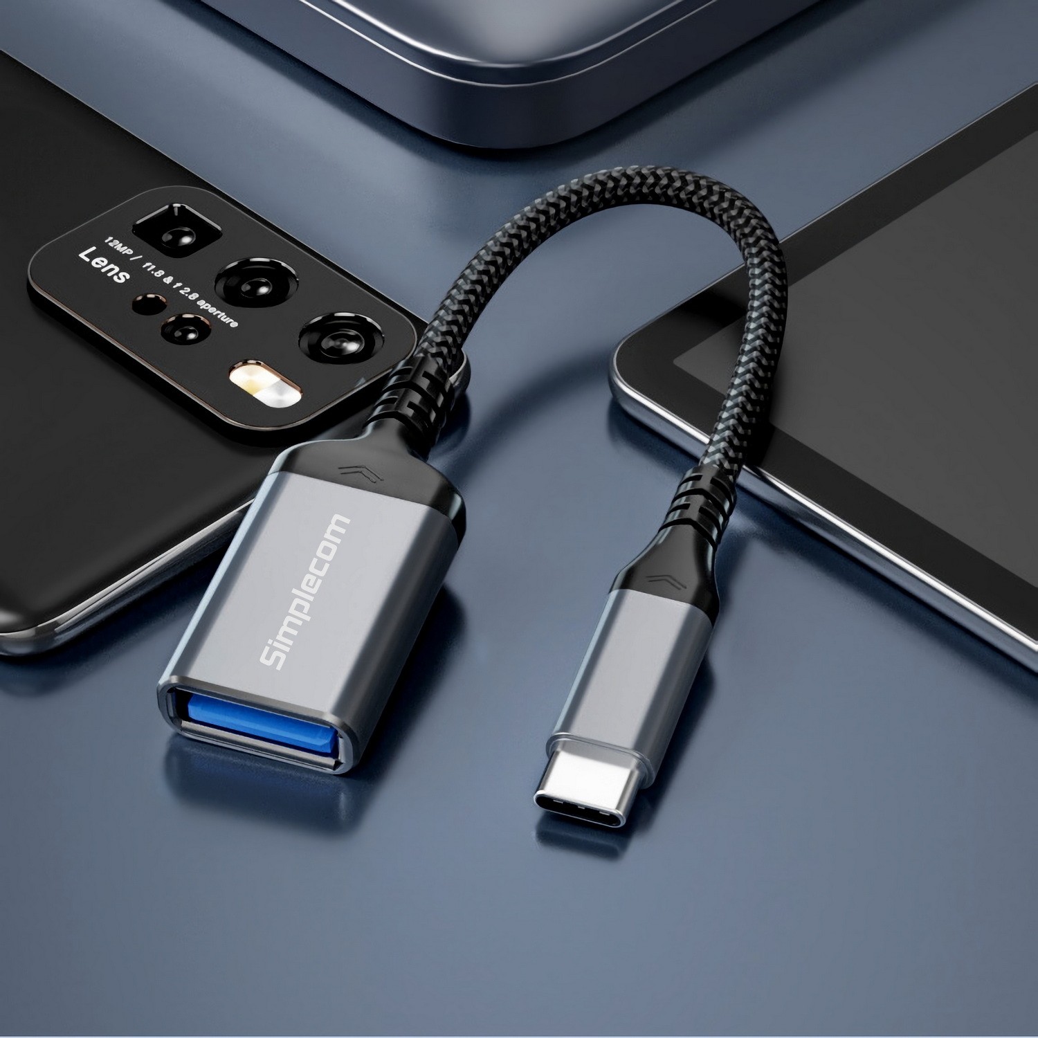 Simplecom CA131 USB-C Male to USB-A Female USB 3.0 OTG Adapter Cable ...