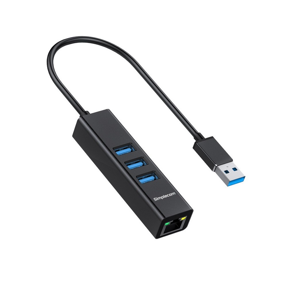 Simplecom CHN420 Aluminium 3 Port SuperSpeed USB HUB with Gigabit ...