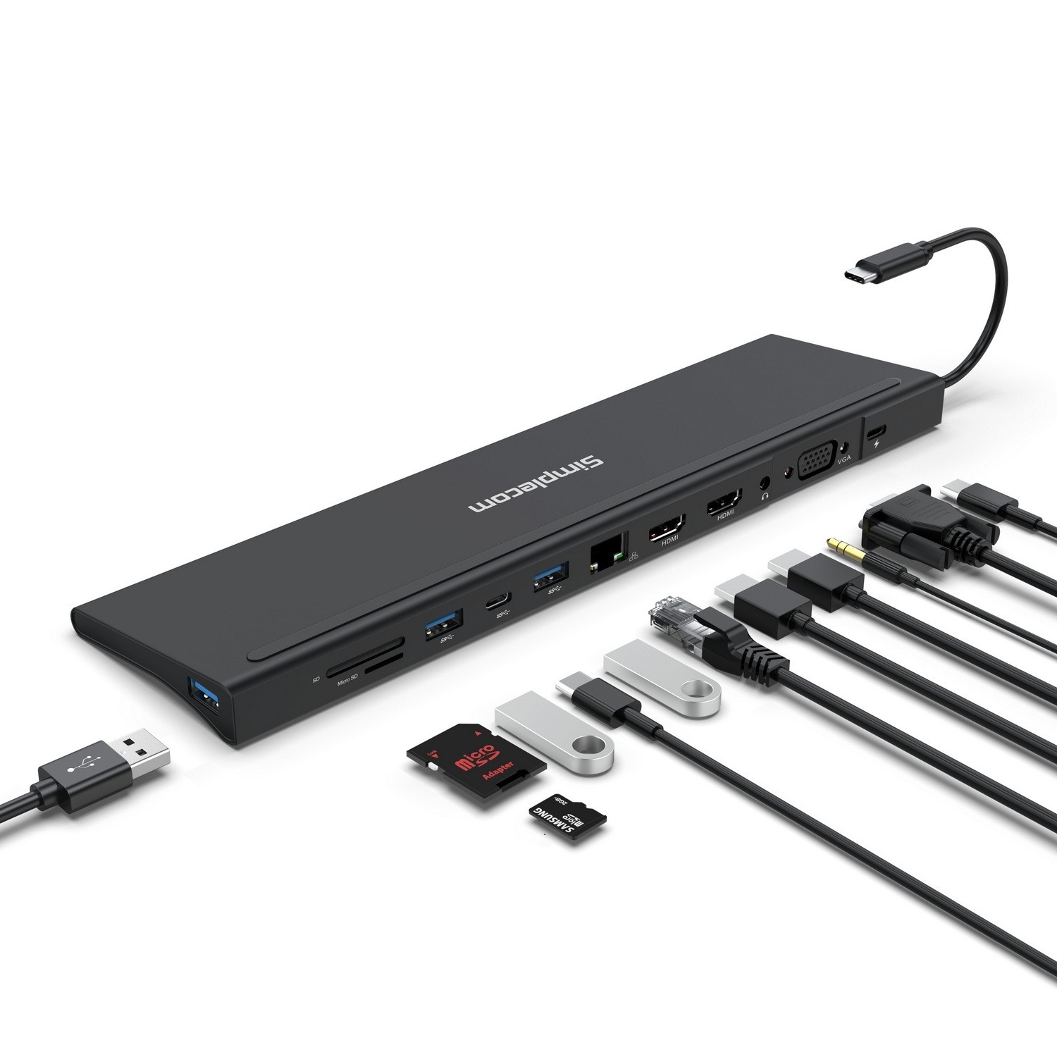 Simplecom CHN622 USB-C 12-in-1 Multiport Docking Station Laptop Stand ...