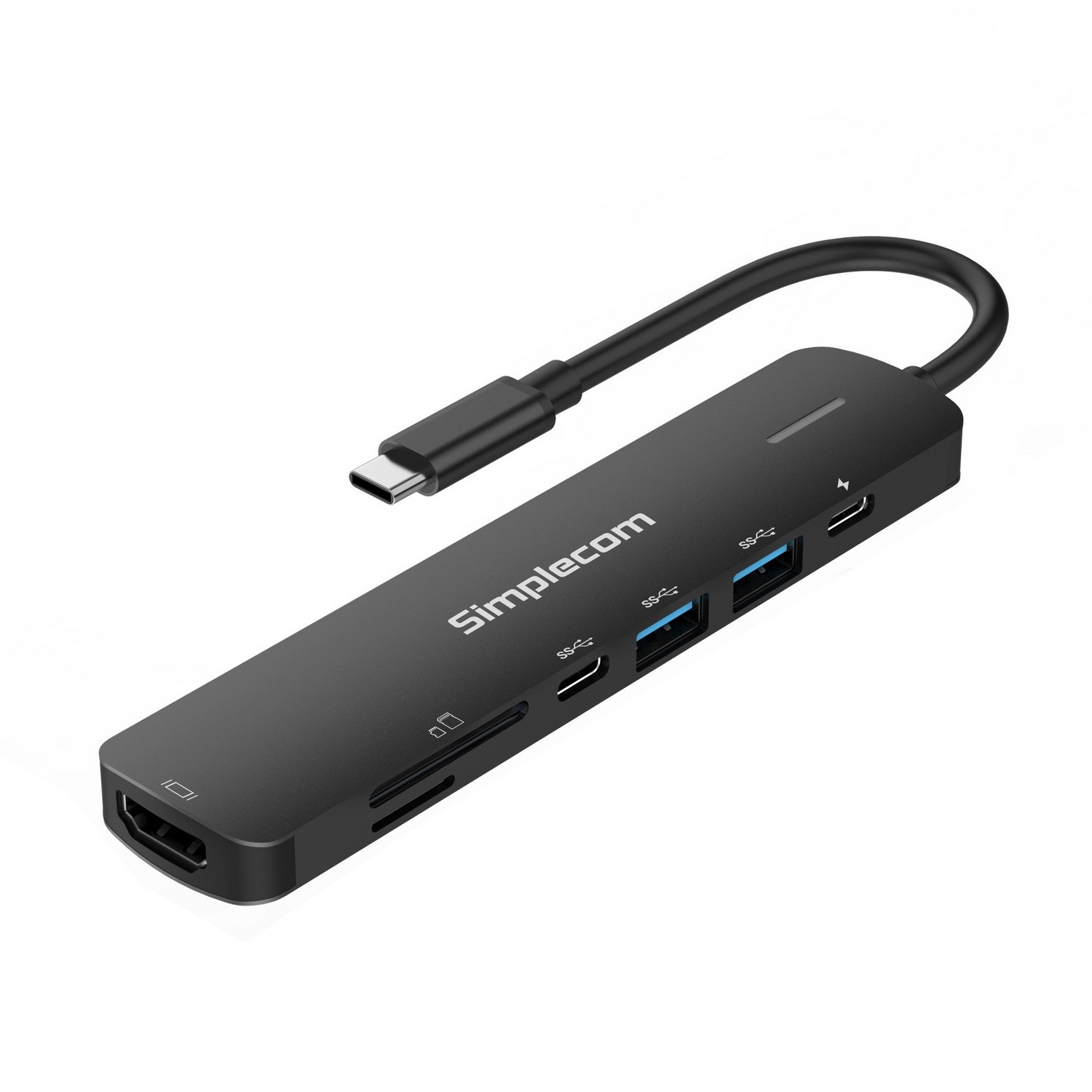 Simplecom CHT570 USB-C SuperSpeed 7-in-1 Multiport Hub Adapter HDMI 2.0 ...