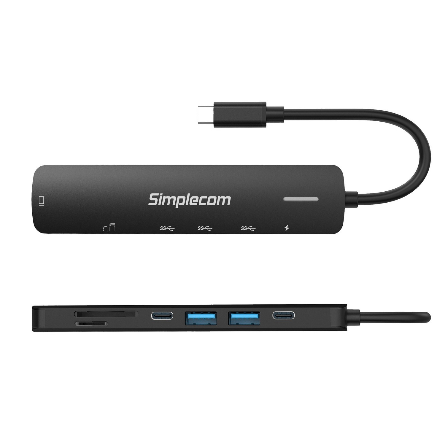 Simplecom CHT570 USB-C SuperSpeed 7-in-1 Multiport Hub Adapter HDMI 2.0 ...
