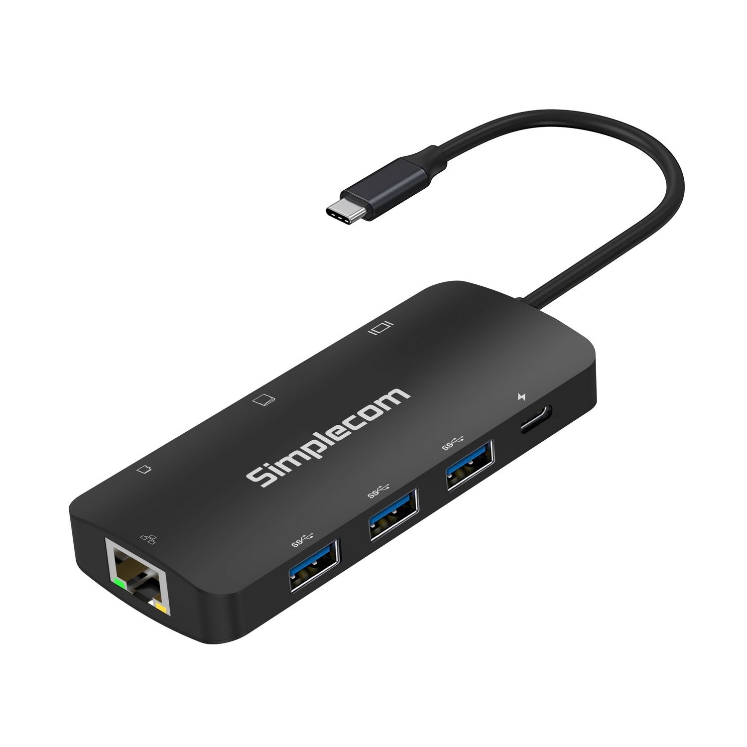 Simplecom CHT580 USB-C SuperSpeed 8-in-1 Multiport Hub Adapter HDMI 2.0 ...