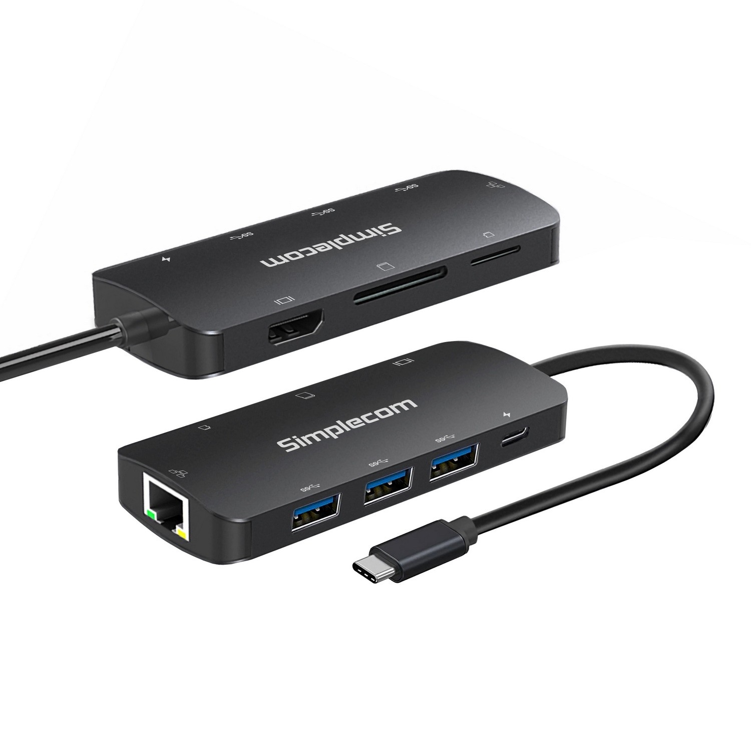Simplecom CHT580 USB-C SuperSpeed 8-in-1 Multiport Hub Adapter HDMI 2.0 ...
