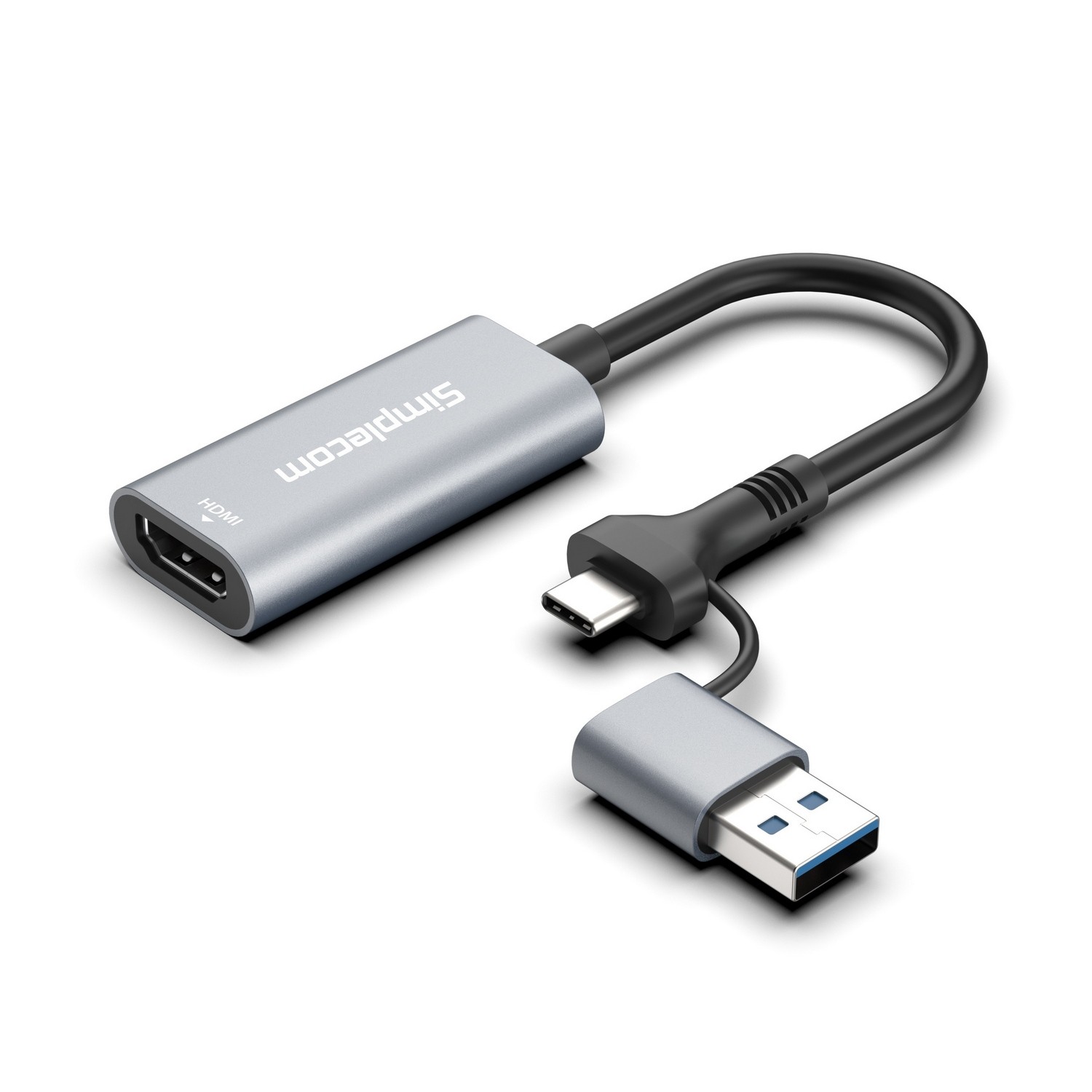 Simplecom DA306C USB 3.0 and USB-C to HDMI Video Card Adapter Full HD ...