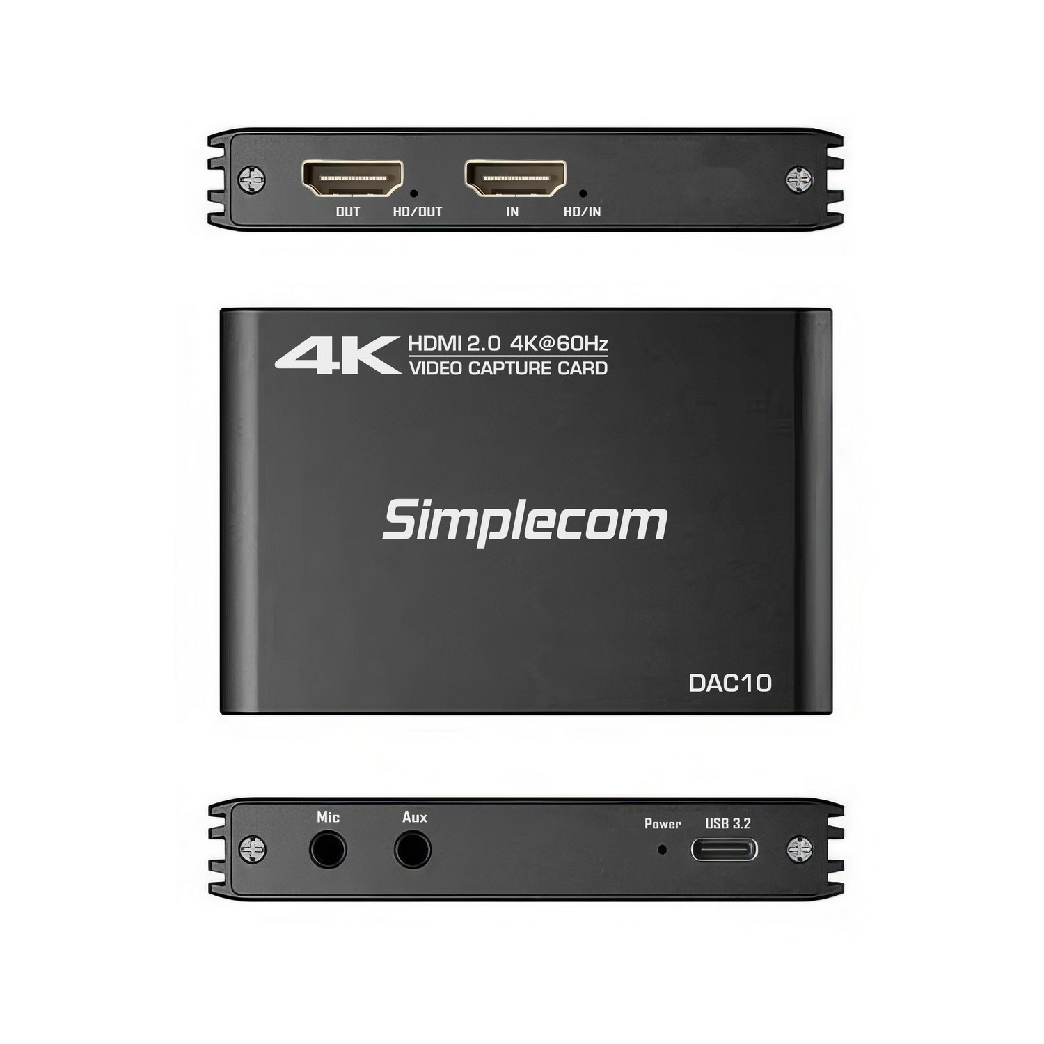 Simplecom DAC10 HDMI 2.0 to USB 4K@60hz Video Capture Card Stream and ...