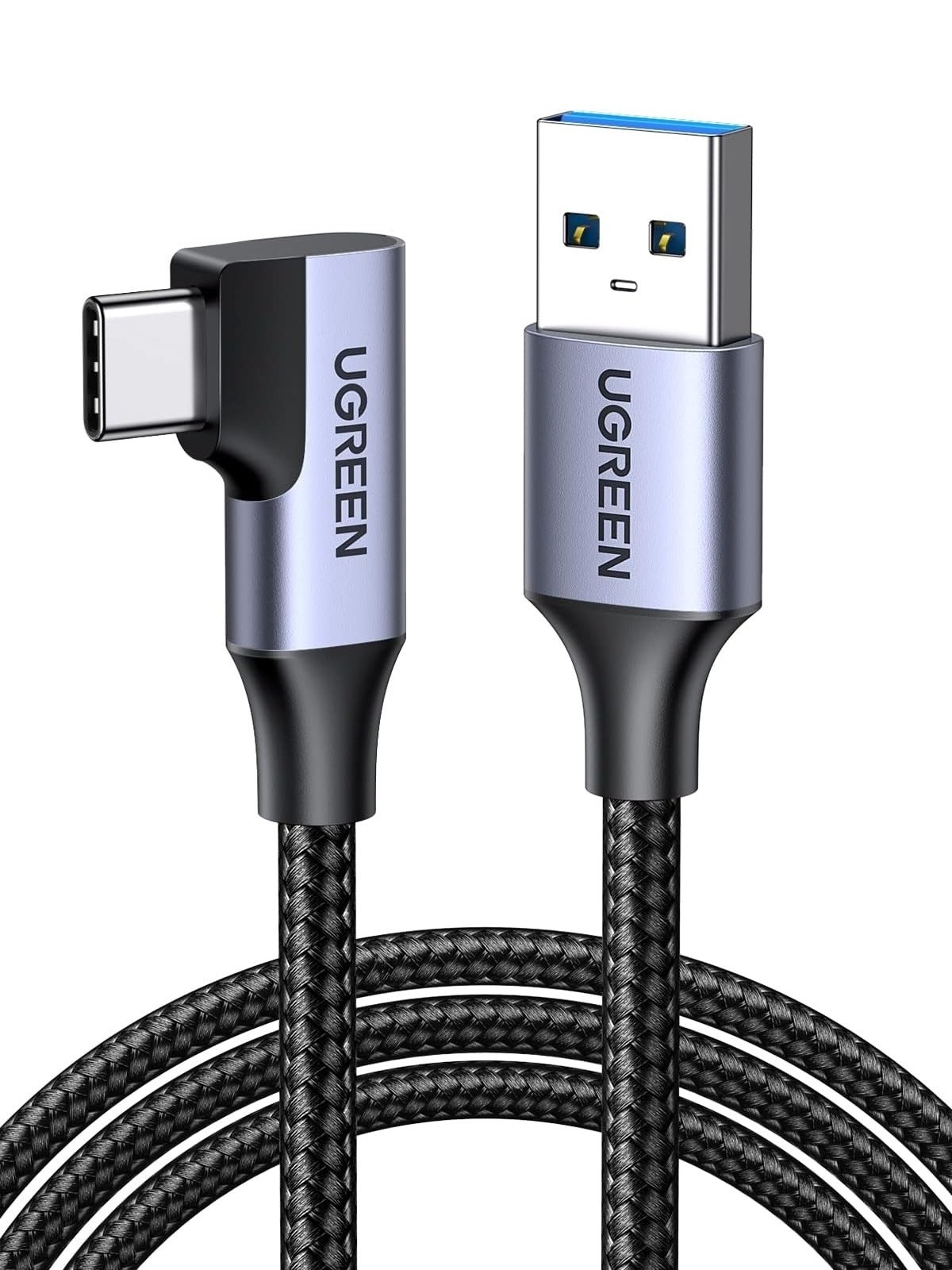 UGREEN 20299 Right Angle USB-C Fast Charging Cable 5Gbps 1M - PowerhousePC