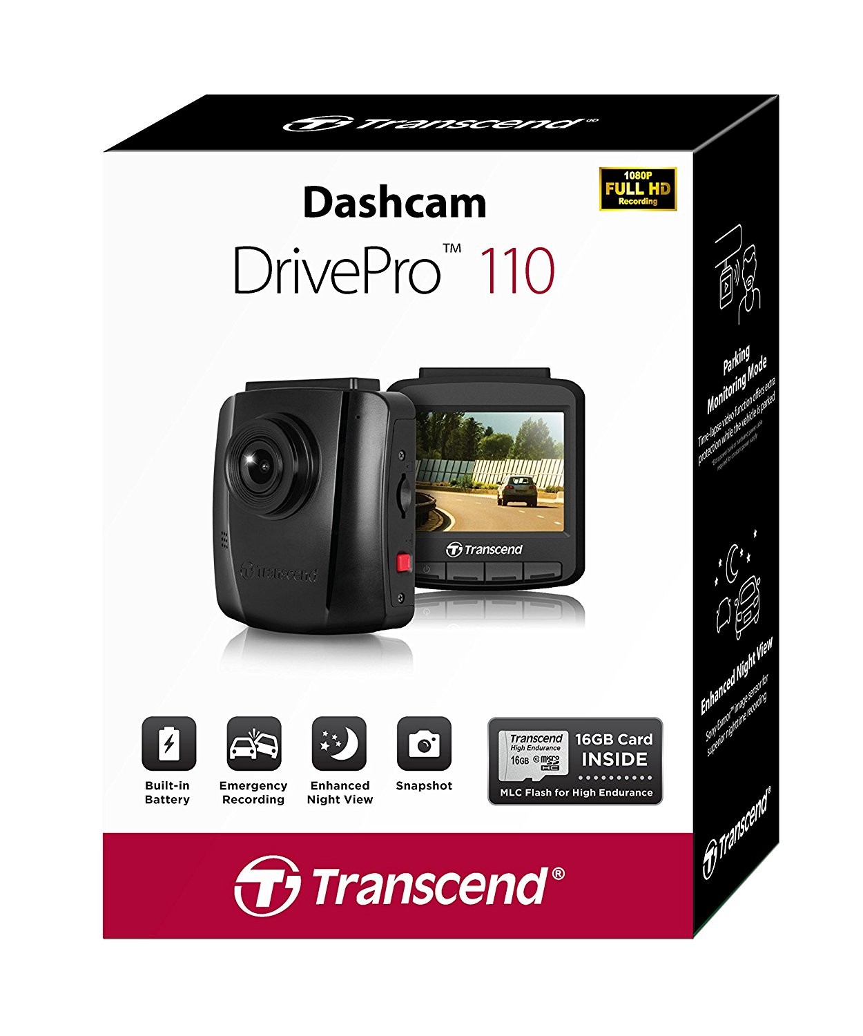 Transcend 32G DrivePro 110, 2.4" LCD, with Suction Mount TS-DP110M-32G ...