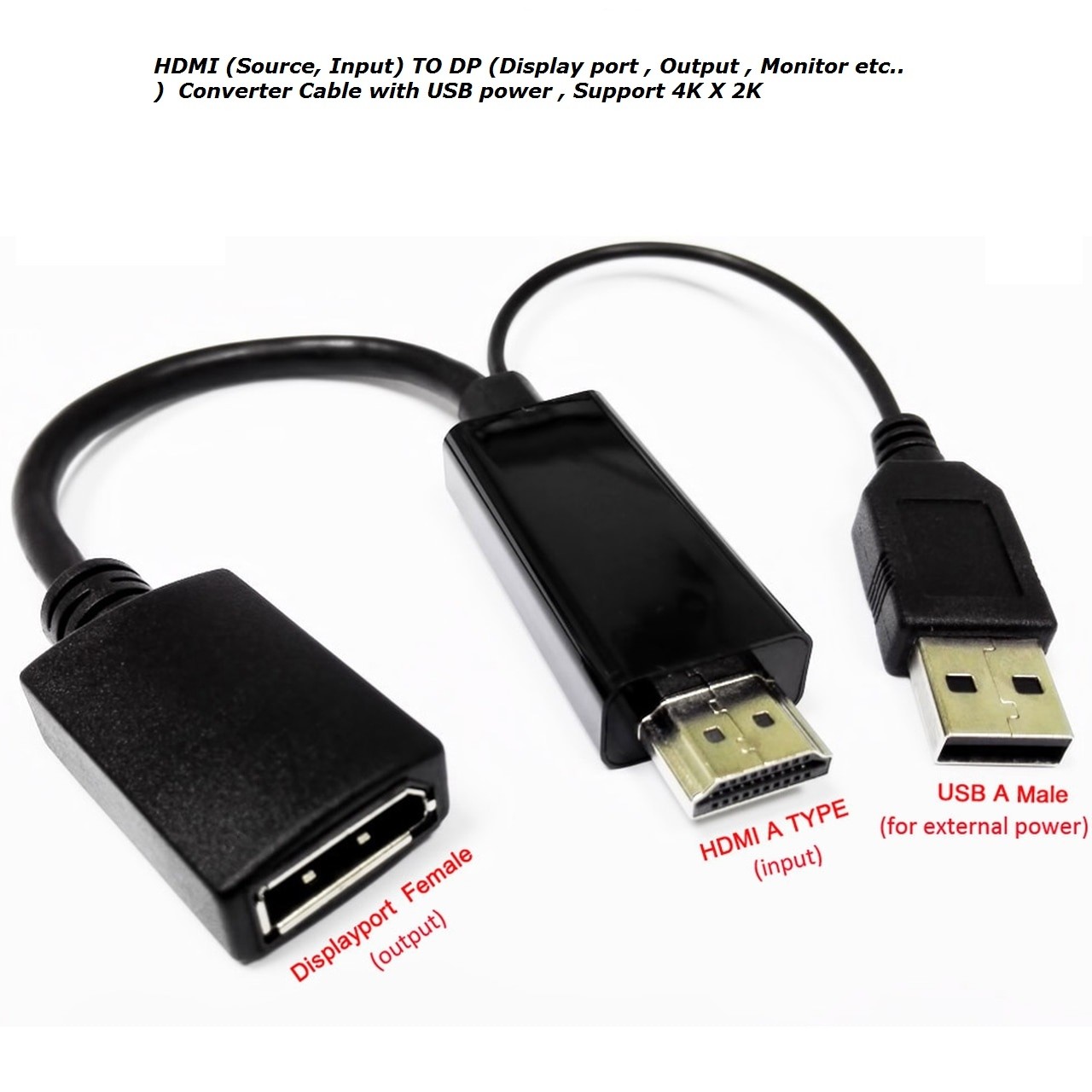 High Qualtiy HDMI (Source , input ) to DP (Display port, output ...
