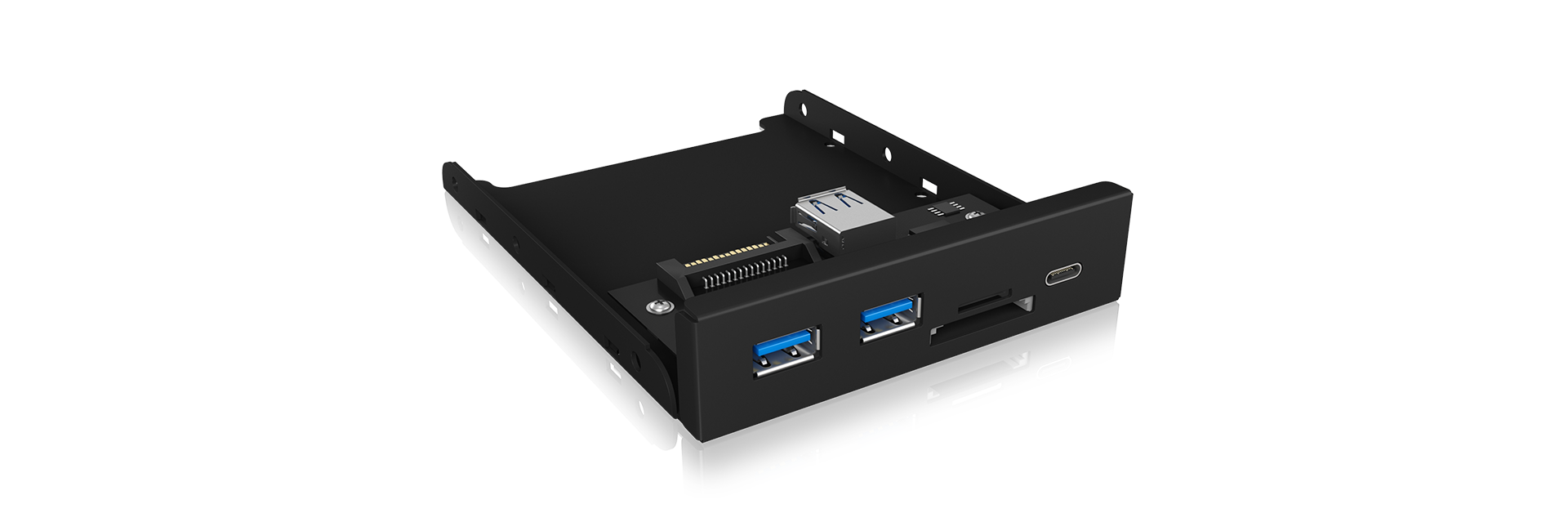 ICY BOX IB-HUB1417-i3 Frontpanel with USB 3.0 Type-C and Type-A hub ...