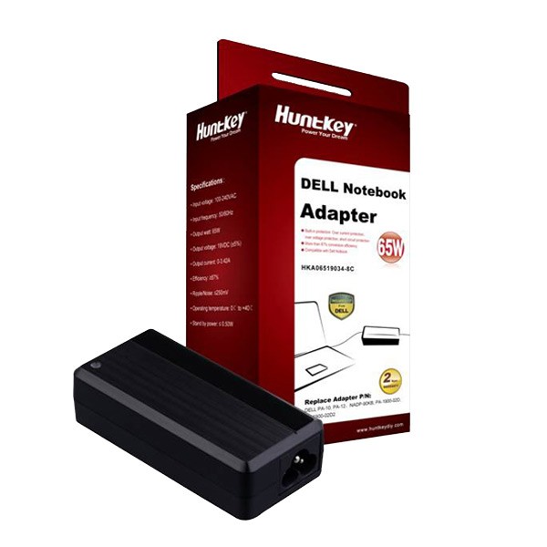 Huntkey DELL Notebook Adapter 65W (HKA06519034-8C) - PowerhousePC