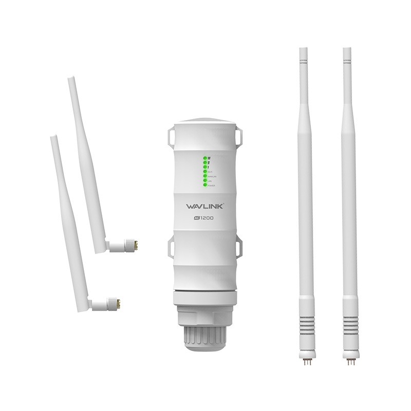 WAVLINK AC1200 High Power Outdoor Gigabit Wi-Fi Range Extender (Aerial ...