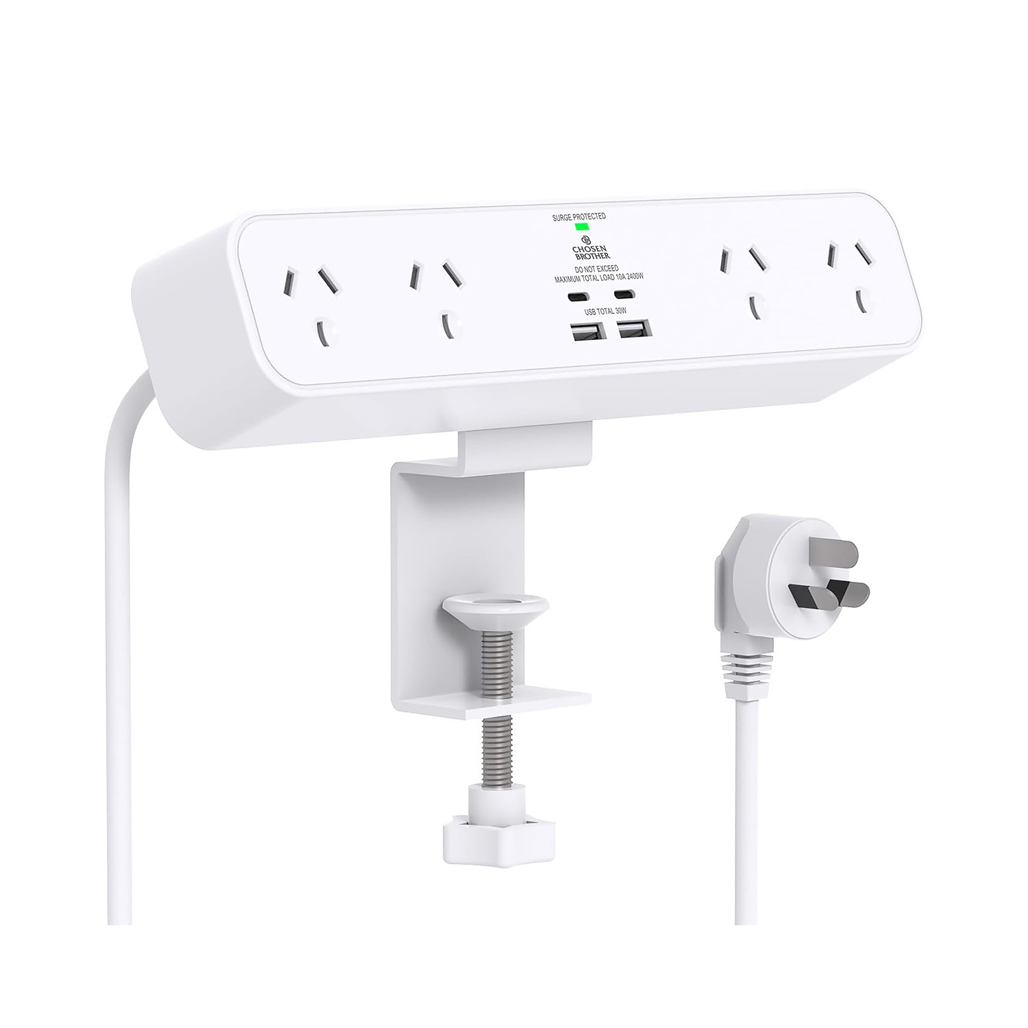 Chosen Brother PD 30W Desk Clamp Powerboard Fast Charging Station, 4 ...