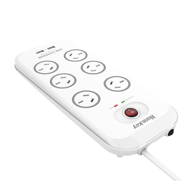 Huntkey 6-Outlet Surge Protector with 2 USB Charging Outlets (SAC607 ...