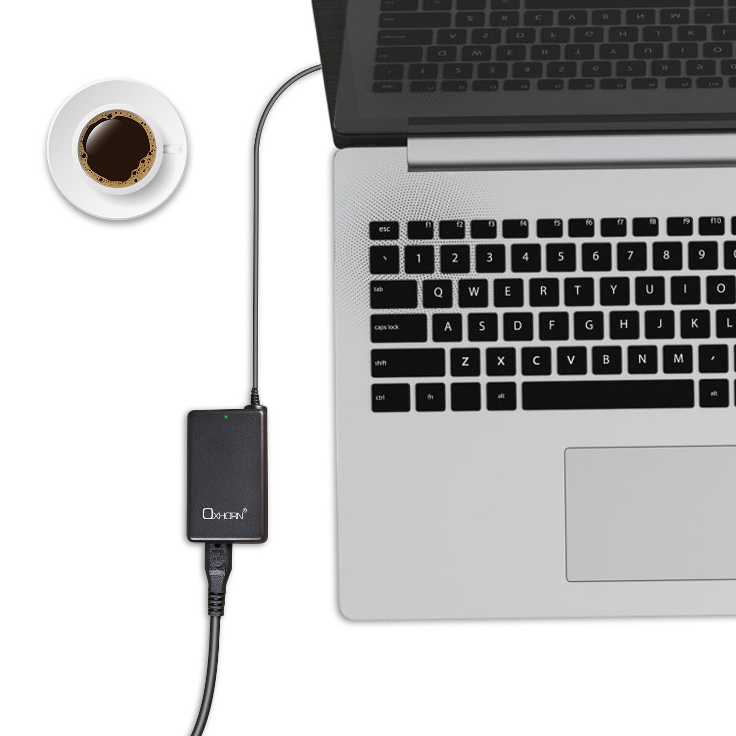 Oxhorn Type C GaN Charger 65W Black - PowerhousePC