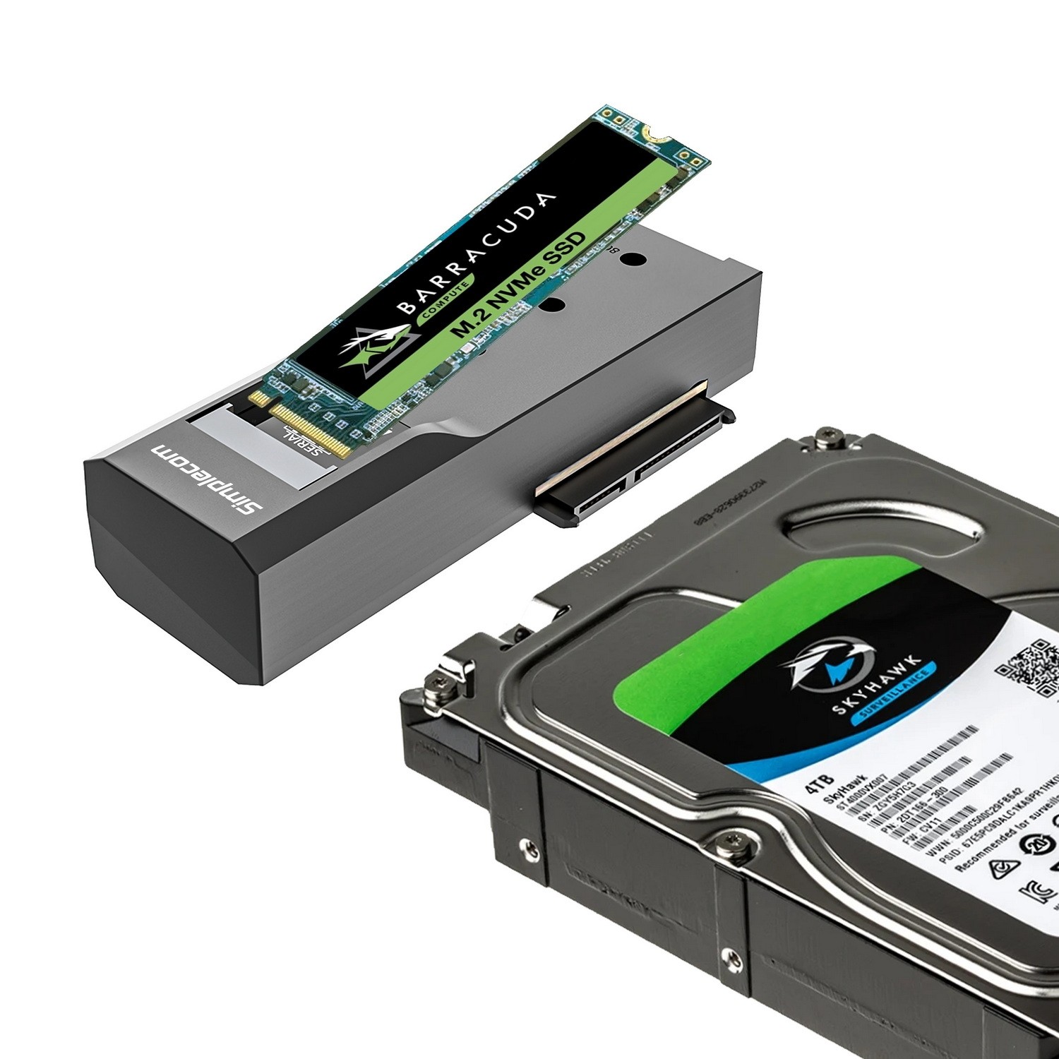 Simplecom SA536 USB to M.2 and SATA 2-IN-1 Adapter for 2.5"/3.5" HDD ...
