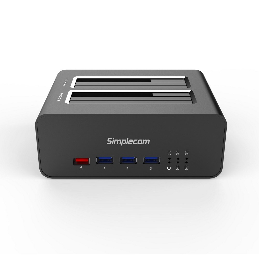 Simplecom SD352 USB 3.0 to Dual SATA Aluminium Docking Station with 3 ...