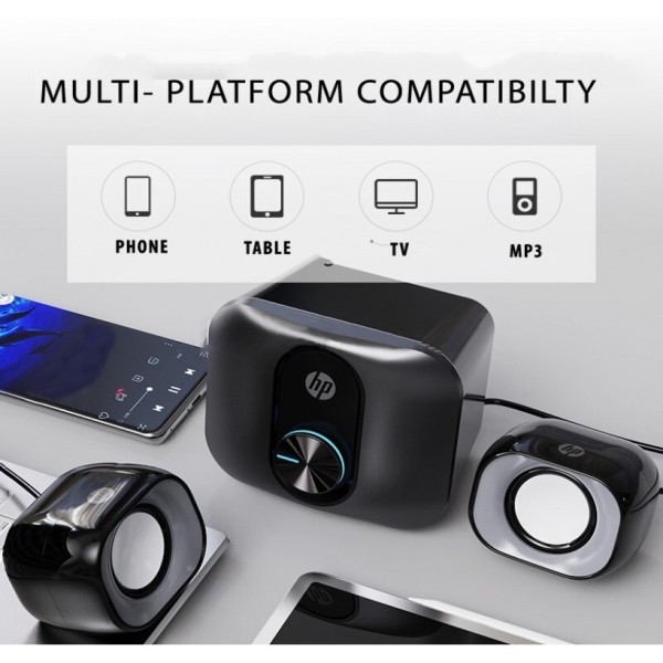 HP DHS-2111S Stereo 2.1 Multimedia Speaker - PowerhousePC